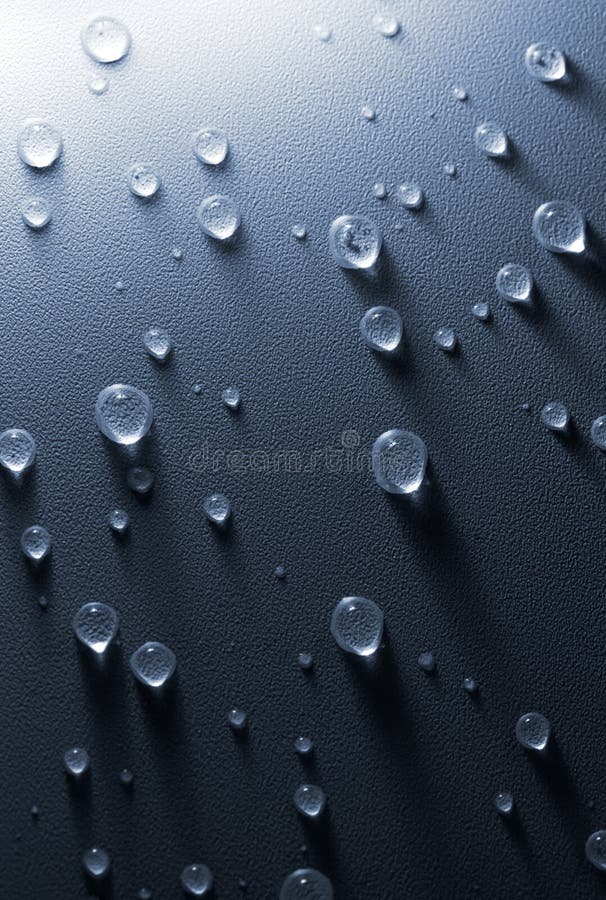 Water Drops on the Embossed Surface Stock Image - Image of macro ...
