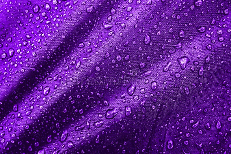 Water drops on the fabric. stock image. Image of blue - 206227401