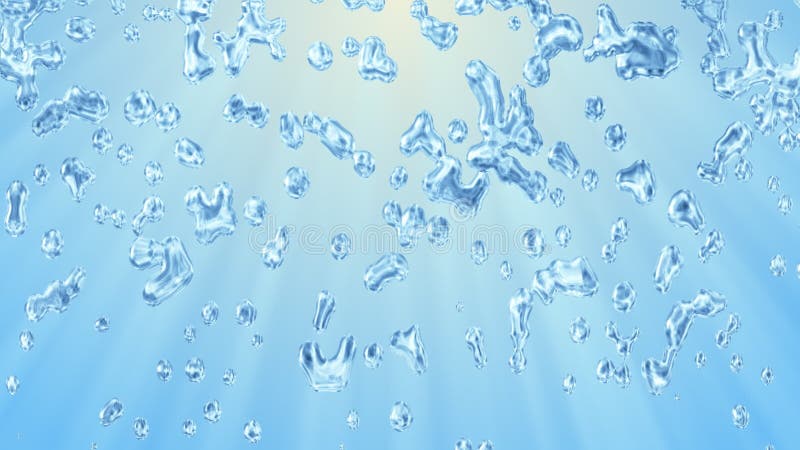 Water Drops Falling from a Point of View on a Blue Screen Stock Footage ...