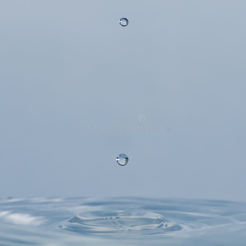 Water Drops Falling stock photo. Image of clear, closeup - 109861768