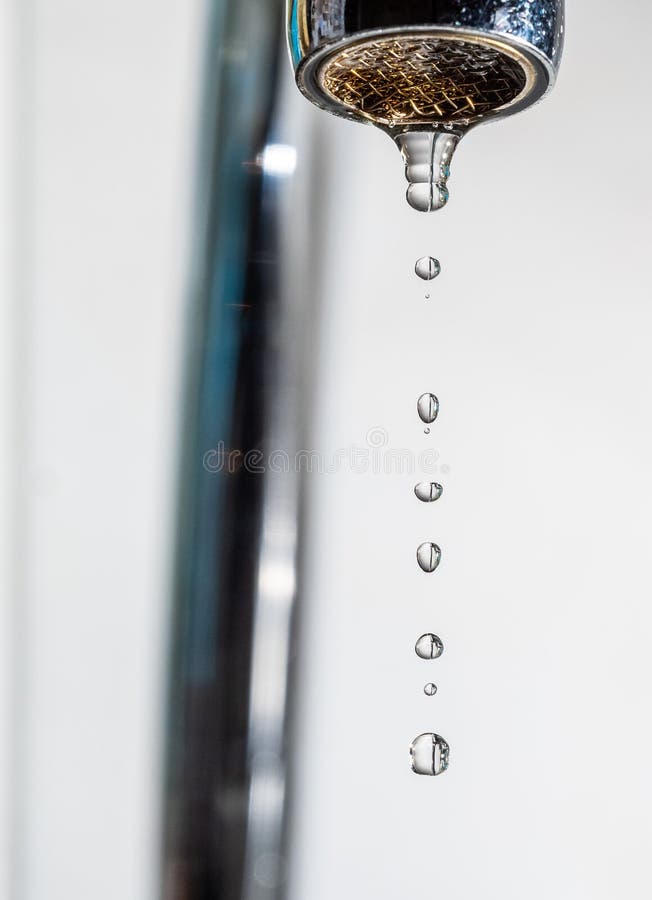 Water Drops Falling from a Tap Stock Photo - Image of flowing ...