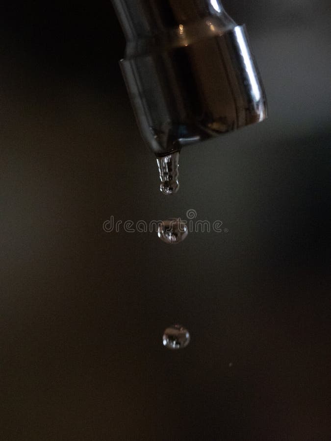 Water Drops Falling from a Tap Stock Photo - Image of inspiration ...