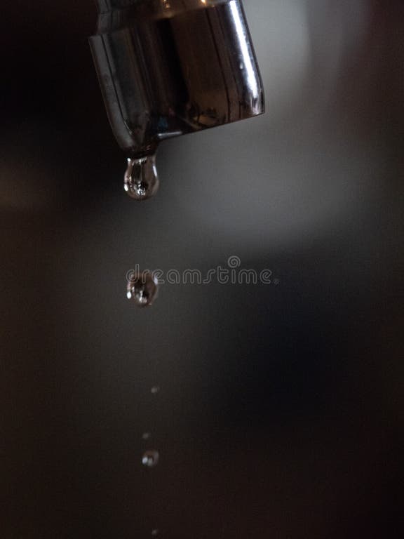 Water Drops Falling from a Tap Stock Photo - Image of aqua, drop: 187934646
