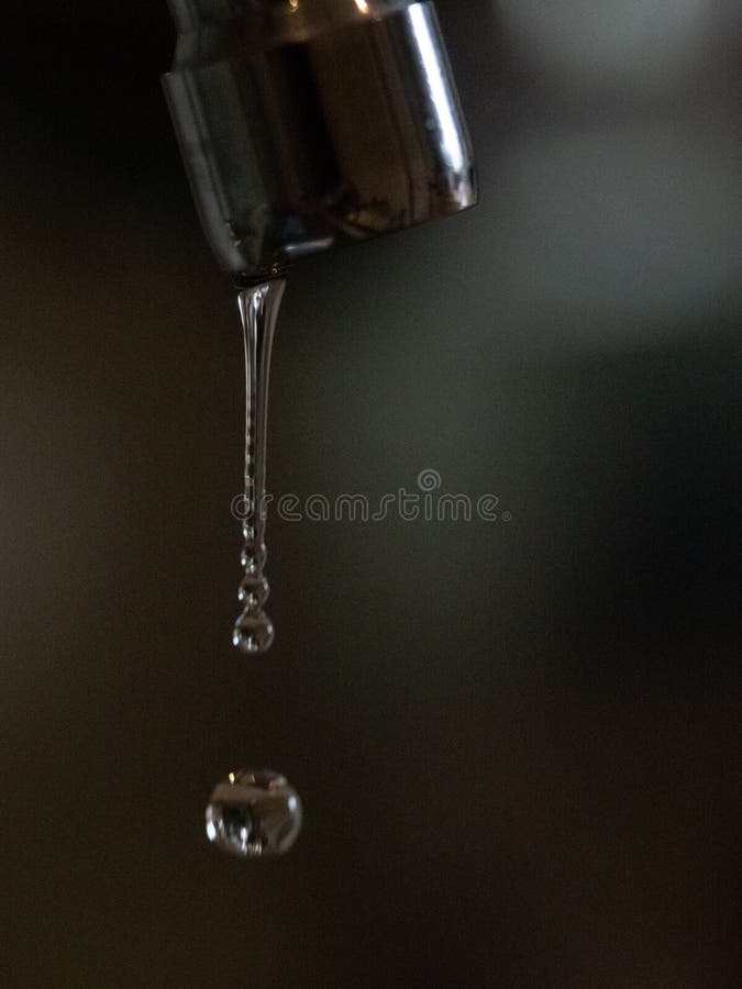 Water Drops Falling from a Tap Stock Photo - Image of ideas, abstract ...