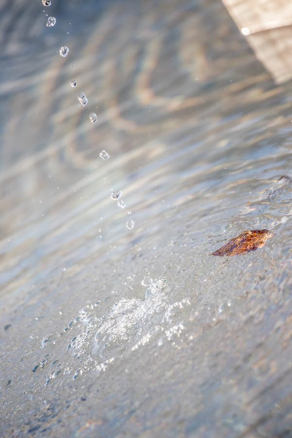 Water Drops Falling in Well Stock Image - Image of clear, fountain ...