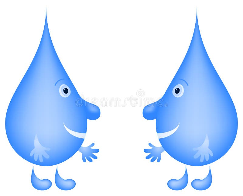 Smiley Water Drop. Vector Icon Stock Vector - Illustration of eyes ...