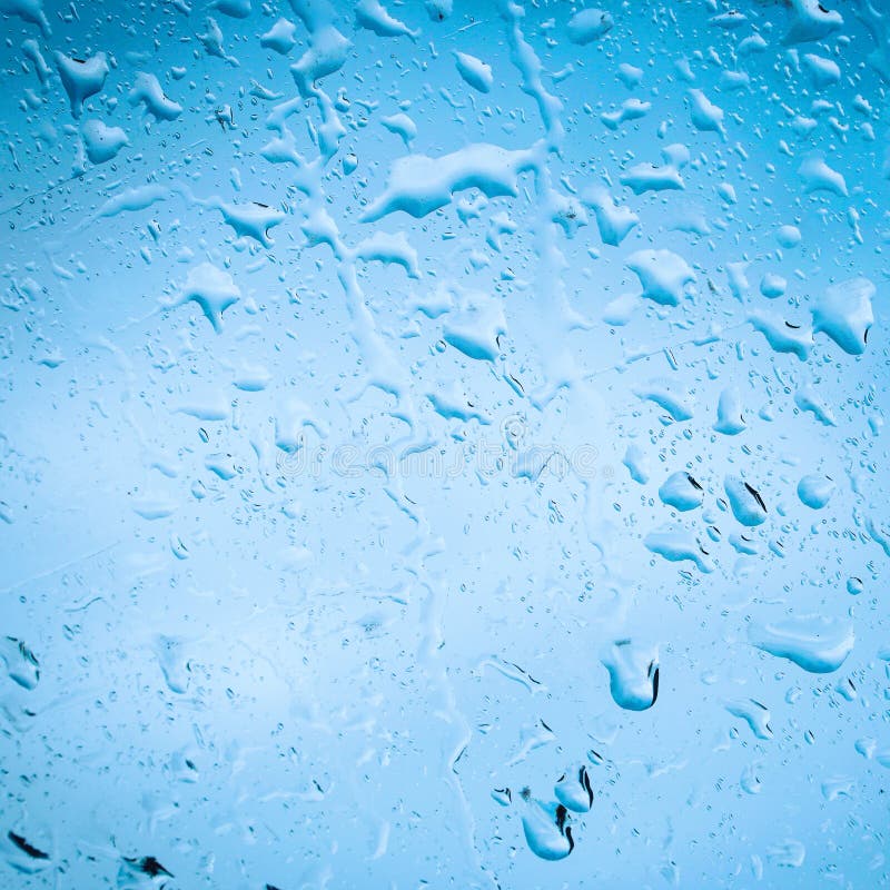 Water Drops on Glass for Background Stock Image - Image of glossy ...