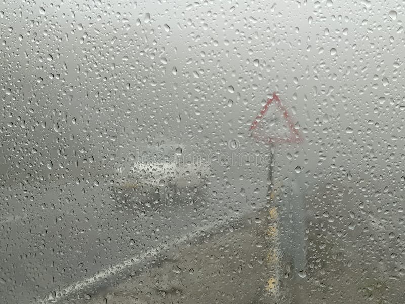 Water Drops on the Glass,Concept of Driving in Rain, Bad Driving ...