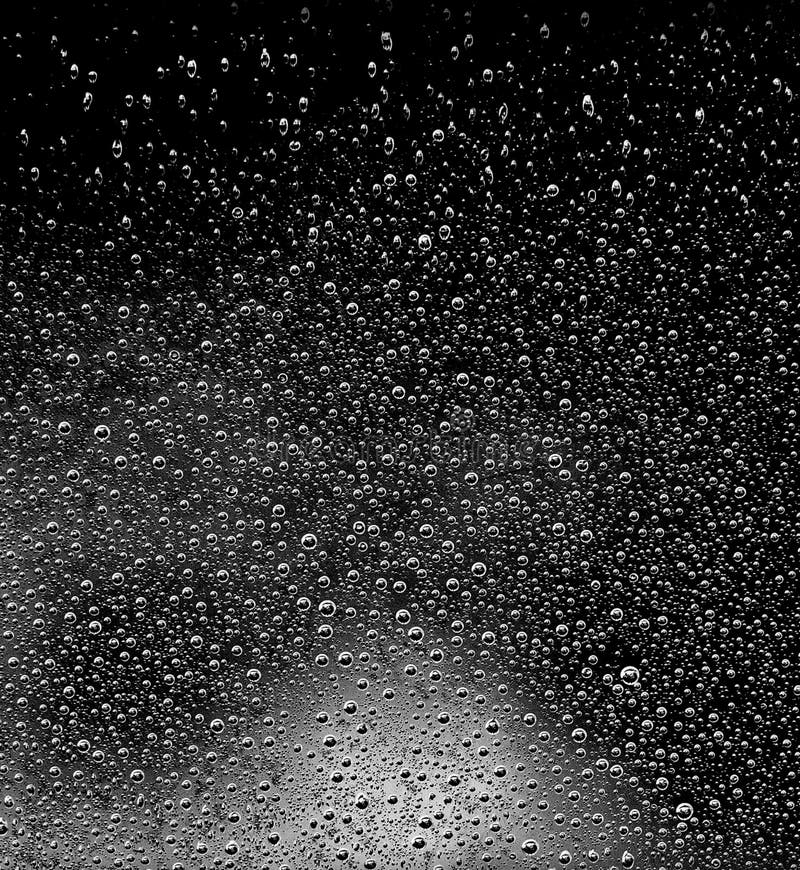 Water Drops on the Glass. Overlay Effect of Transparent Drops on Glass ...