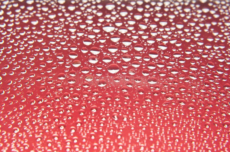 Water Drops on Glass Red and White Stock Photo - Image of light, aqua ...