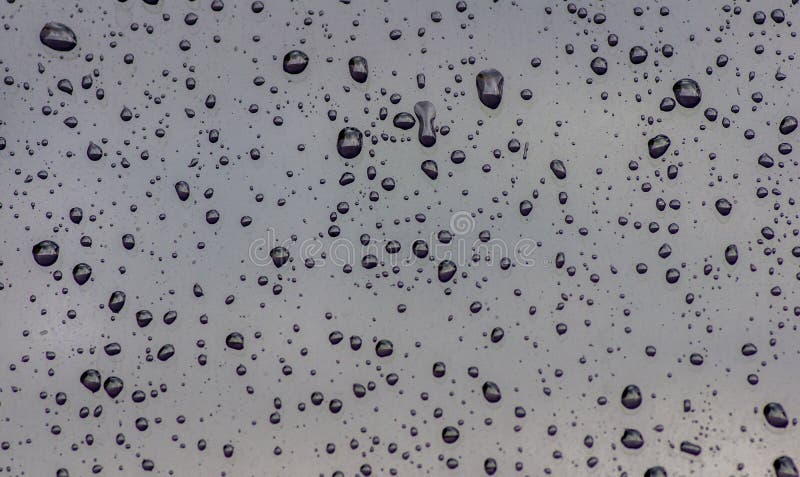 Water Drops on a Glass Surface with Shallow Focus Stock Image - Image ...