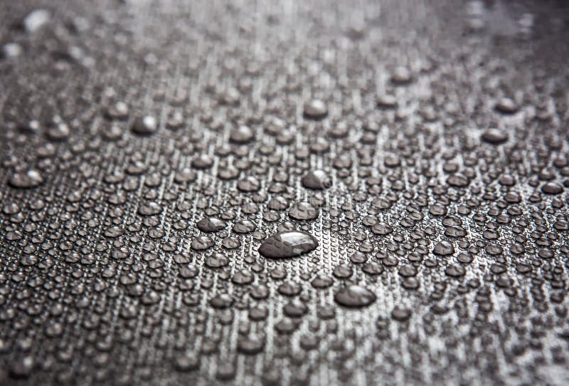 Water Drops on Gray Background Stock Photo - Image of clean, natural ...