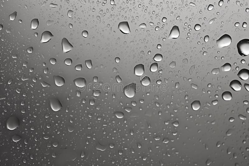Water Drops on a Gray Background Stock Photo - Image of gray, taking ...