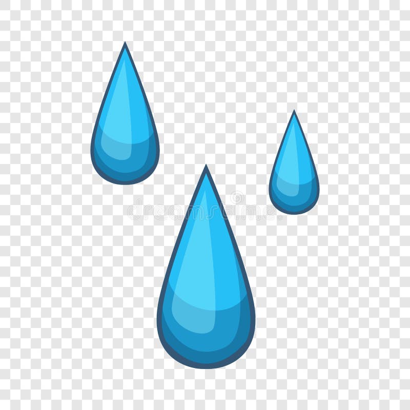 Water Drops Icon, Cartoon Style Stock Vector - Illustration of blue ...