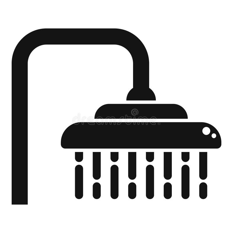 Water Drops Icon Simple Vector. Shower Head Stock Vector - Illustration ...
