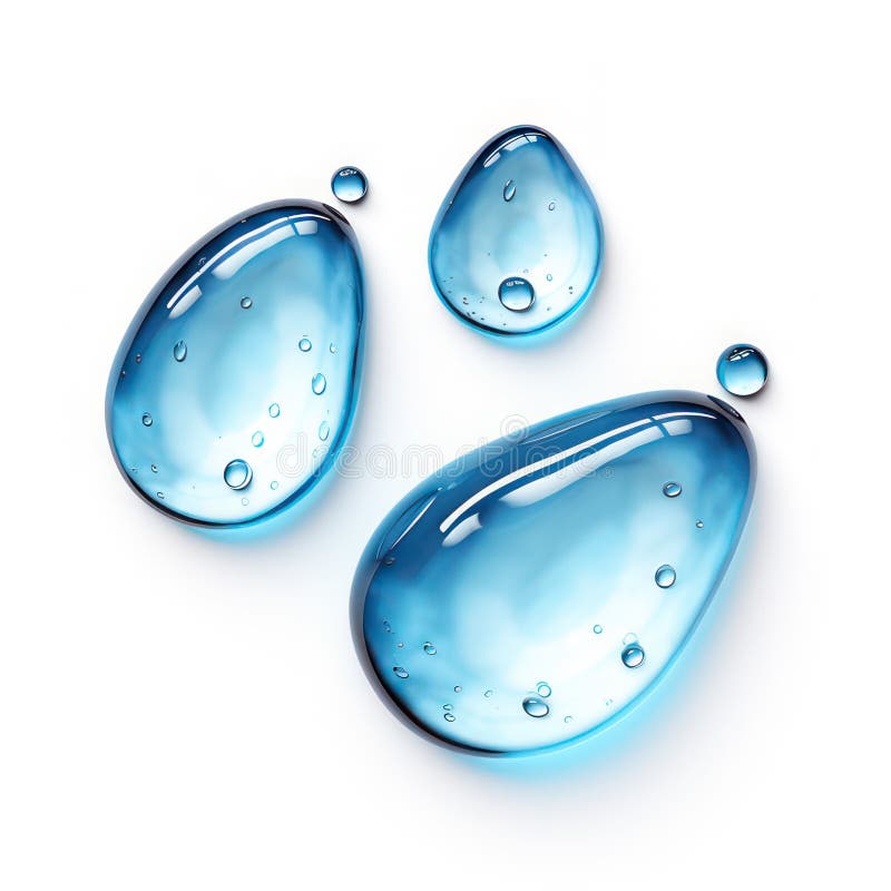Water Drops Isolated on White Created with Generative AI Stock Photo ...