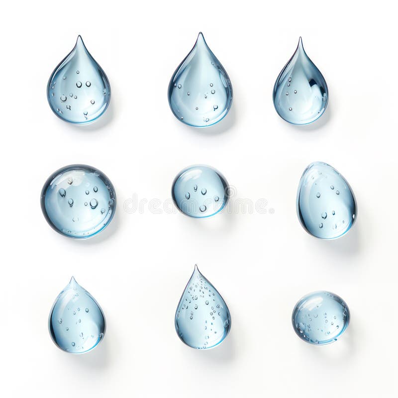 Water Drops Isolated on White Created with Generative AI Stock Image ...