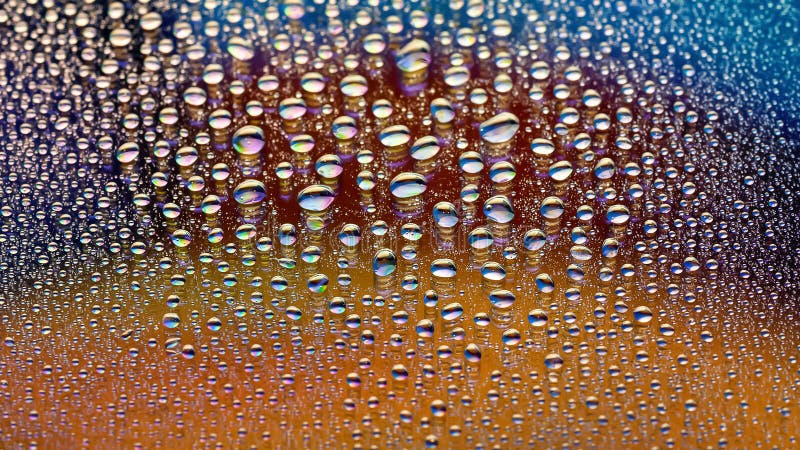 Water Drops. Many Drops Abstract Background. Colored Drop Texture ...