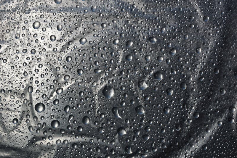 Water Drops on Metal Surface Texture Background Stock Image - Image of ...