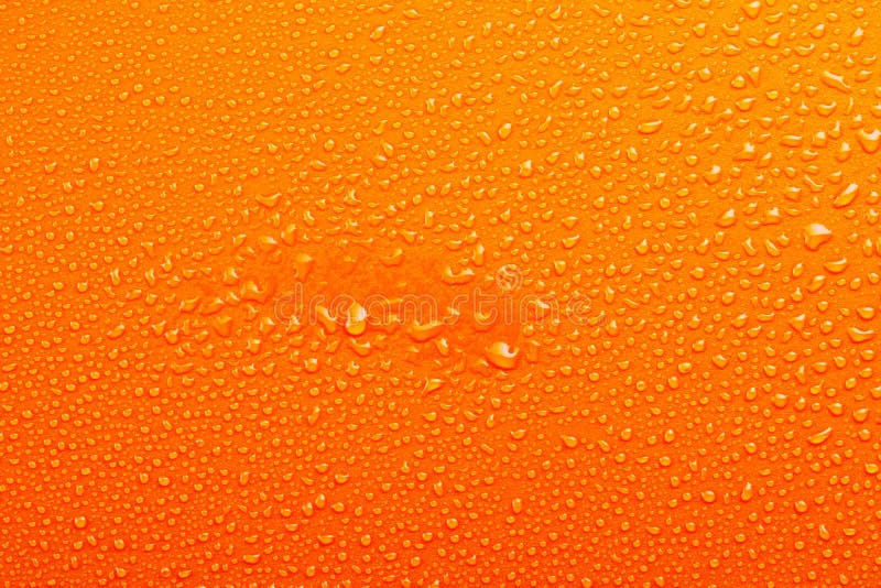 Water Drops on Orange Background Texture Colorful Waterdrop Cent Stock ...