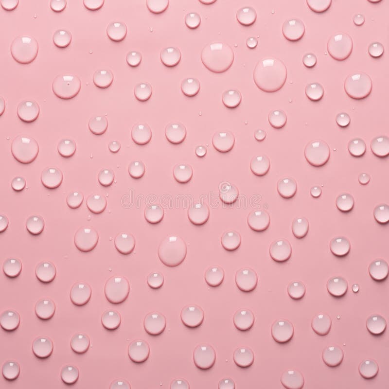 Water Drops Pattern on Pink Background. Water Texture Close Up ...