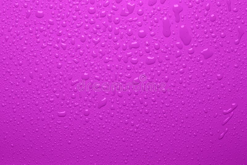 Water Drops on Pink Color Surface Stock Photo - Image of reflection ...