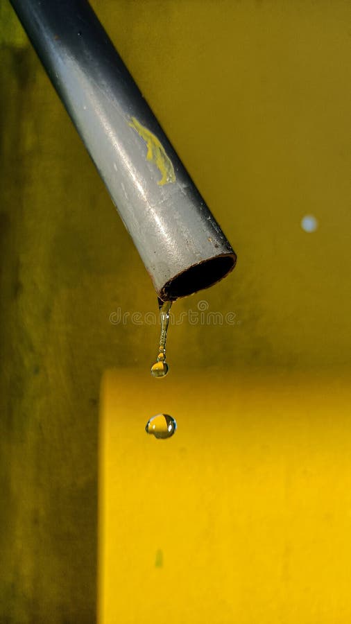 Water drops on the pipe stock image. Image of clear - 248839265