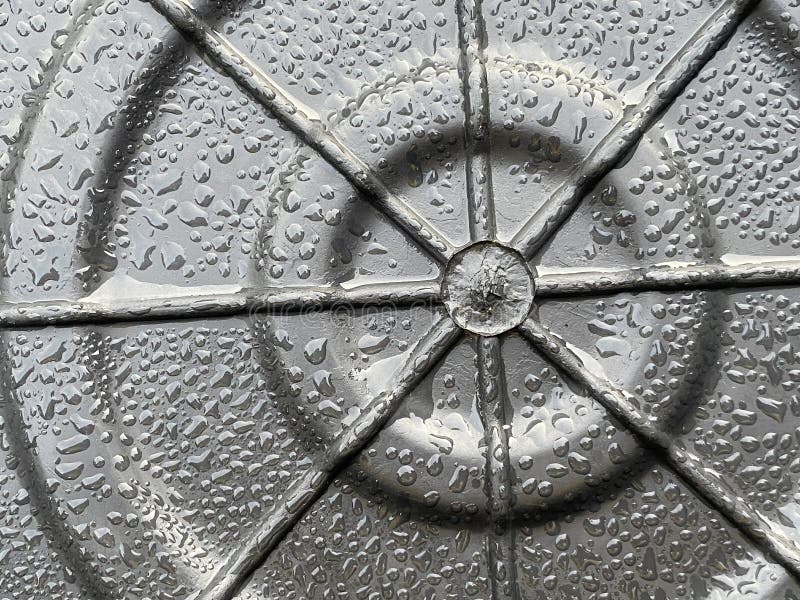 Water Drops on Plastic Basin Stock Photo - Image of black, metallic ...