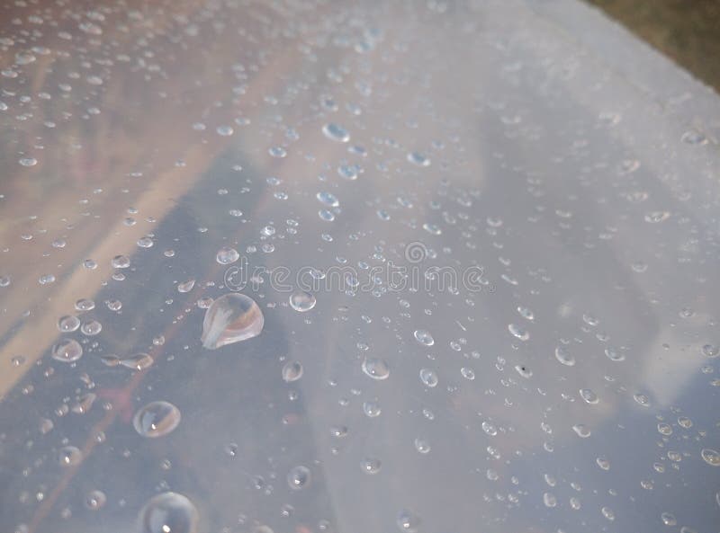 Water drops on plastic stock image. Image of plastic - 222717079
