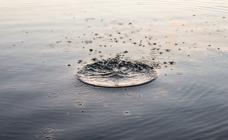 Water Drops on the Pure and Clean Water - Good for Wallpapers Stock ...