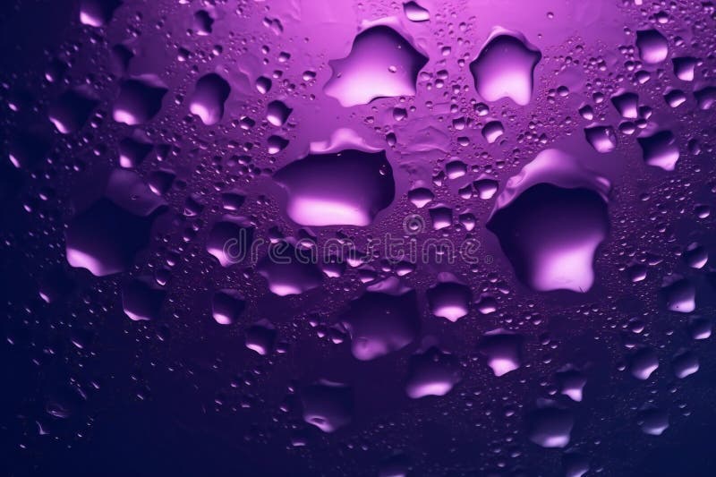 Water Drops on a Purple Background Stock Illustration - Illustration of ...
