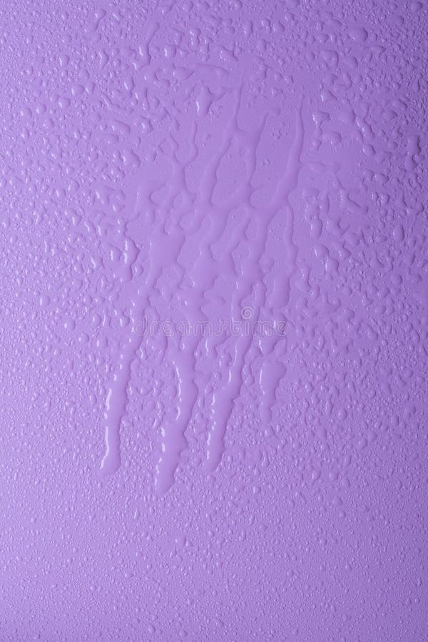 Water Drops on Purple Color Surface Stock Photo - Image of water ...