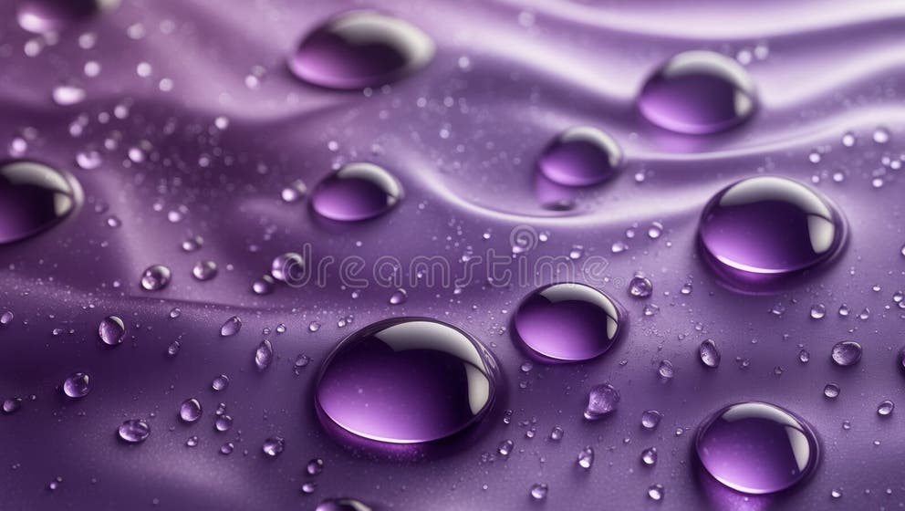 Water Drops on Purple Gradient Background - Abstract Texture Stock ...