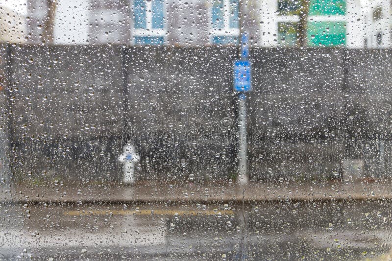 Water Drops of Rain on Window Glass Stock Photo - Image of drip, home ...
