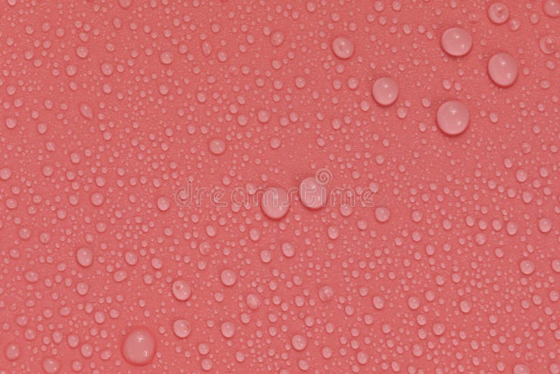 Water Drops on Red Background Texture. Backdrop Glass Covered with ...