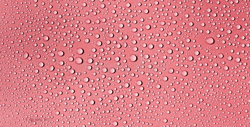 Water Drops on Red Background Stock Image - Image of rain, clean: 168436437