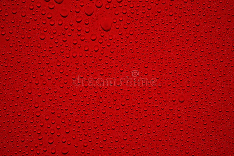 Water Drops on Red Background Stock Illustration - Illustration of cold ...