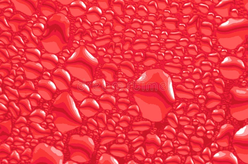 Water drops in red color stock vector. Illustration of refreshing ...
