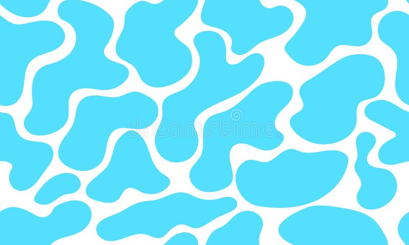 Blue Organic Lines in Seamless Pattern Design. Water Texture Stock ...