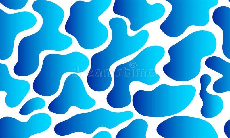Blue Organic Lines in Seamless Pattern Design. Water Texture Stock ...