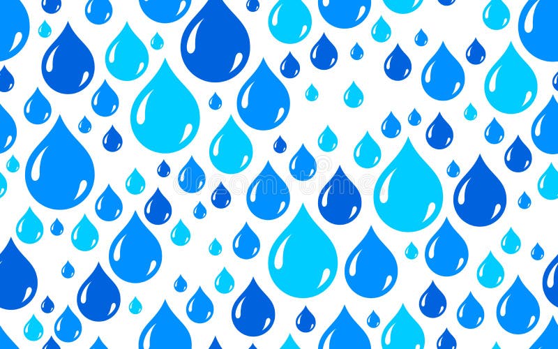 Water Drops Seamless Vector Wallpaper, Raindrops Endless Pattern ...