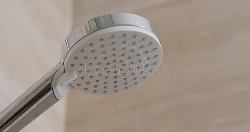 Water Drops in the Shower Head Stock Photo - Image of cold, chrome ...
