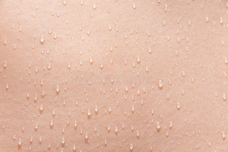 Water Drops on the Skin of a Young Woman Stock Image - Image of ...
