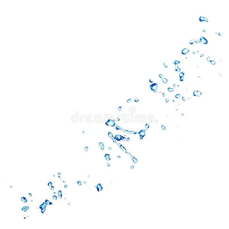 Blue Water Stream, Splash with Drops Stock Image - Image of elements ... Blue Water Stream, Splash with Drops Stock Image - Image of elements ...