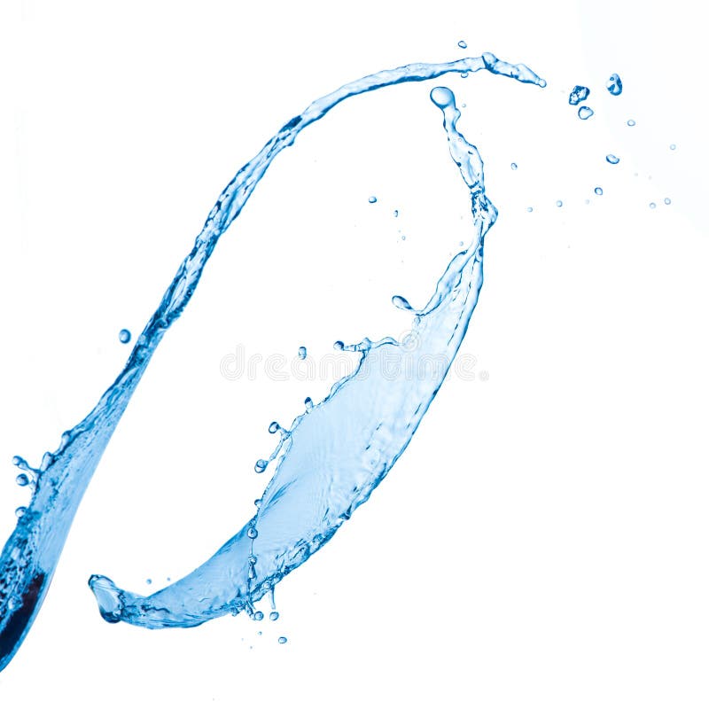 Blue Water Stream, Splash with Drops Stock Photo - Image of smooth ... Blue Water Stream, Splash with Drops Stock Photo - Image of smooth ...