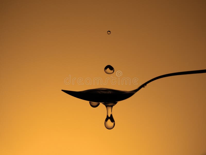 Water Drops on Spoon, Splashes. Stock Photo - Image of closeup, motion ...