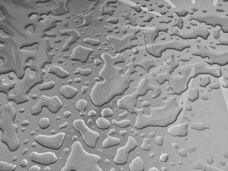 Water Drops on a Steel Table Stock Photo - Image of look, water: 145439750