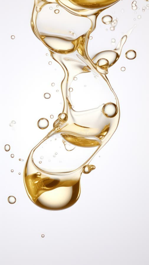 Water Drops in the Style of Light Gold and Pure White Stock ...