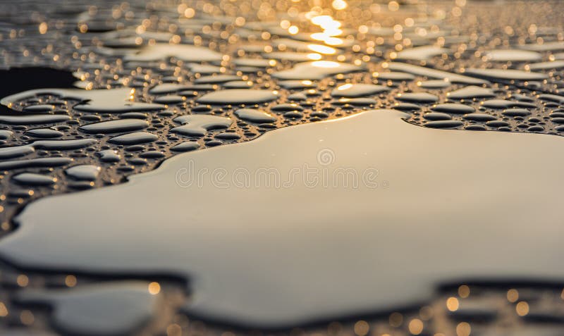 Water drops with sunlight stock image. Image of reflection - 150565289