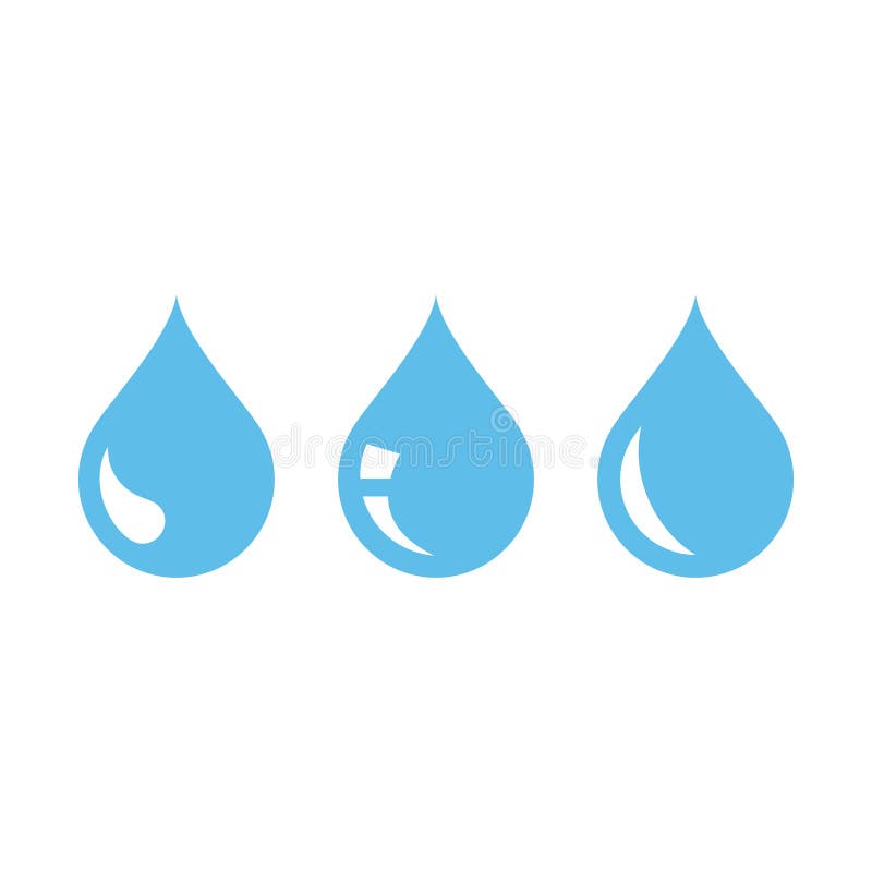 Water Drops Vector Icon Set Stock Vector - Illustration of drops, sign ...
